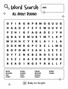 Word Search – All About Reading (Free Printable for Kids) - Buddy Son ...