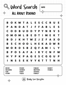 Word Search – All About Reading (Free Printable for Kids) - Buddy Son ...
